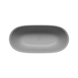 Kaldewei Meisterst&uuml;ck OYO DUO Badewanne freistehend 1050-4035 205043540663 163 x 77 cm, ohne &Uuml;berlauf, cool grey 30