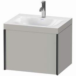 Duravit XViu Waschtisch-Unterschrank XV4609OB207C 60x48cm, 1 Auszug, 1 Hahnloch, schwarz matt, Rahmen C, betongrau matt