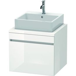 Duravit DuraStyle Waschtisch-Unterschrank DS531002218 60 x 54,8 cm, wei&szlig; hochglanz/wei&szlig; matt, f&uuml;r Konsole, 1 Auszug