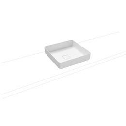 Kaldewei Miena Waschtisch-Schale 909506003711 ohne &Uuml;berlauf, 40x40 cm, weiss matt Perl-Effekt