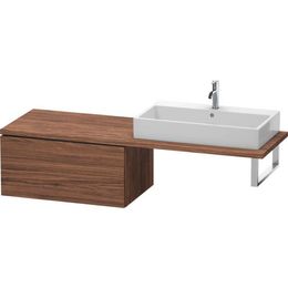 Duravit L-Cube Unterschrank LC583902121 82 x 54,7 cm, nussbaum dunkel, f&uuml;r Konsole, 2 Schubk&auml;sten