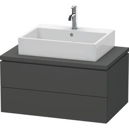 Duravit L-Cube Waschtisch-Unterschrank LC581704949 82 x 54,7 cm, graphit matt, f&uuml;r Konsole, 2 Schubk&auml;sten