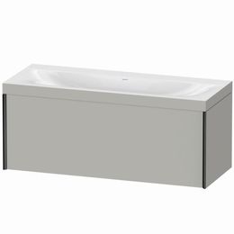 Duravit XViu Waschtisch-Unterschrank XV4612NB207C 120x48cm, 1 Auszug, ohne Hahnloch, schwarz matt, Rahmen C, betongrau matt