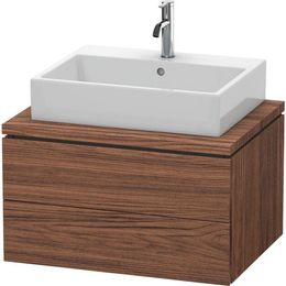 Duravit L-Cube Waschtisch-Unterschrank LC581602121 72 x 54,7 cm, nussbaum dunkel, f&uuml;r Konsole, 2 Schubk&auml;sten