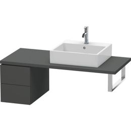 Duravit L-Cube Unterschrank LC583504949 32 x 54,7 cm, graphit matt, f&uuml;r Konsole, 2 Schubk&auml;sten