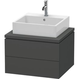 Duravit L-Cube Waschtisch-Unterschrank LC581504949 62 x 54,7 cm, graphit matt, f&uuml;r Konsole, 2 Schubk&auml;sten