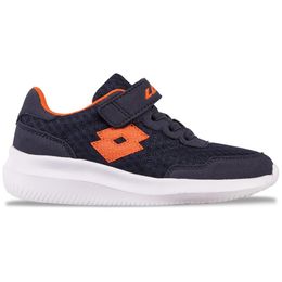 Sneaker Lotto, M&auml;dchen, Gr. 28, navy, orange, Kunstfaser, Synthetik, Mesh, mehrfarbig, Schuhe Sneaker