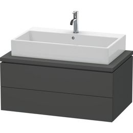 Duravit L-Cube Waschtisch-Unterschrank LC581804949 92 x 54,7 cm, graphit matt, f&uuml;r Konsole, 2 Schubk&auml;sten