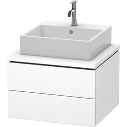 Duravit L-Cube Waschtisch-Unterschrank LC581501818 62 x 54,7 cm, wei&szlig; matt, f&uuml;r Konsole, 2 Schubk&auml;sten