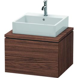 Duravit L-Cube Waschtisch-Unterschrank LC581502121 62 x 54,7 cm, nussbaum dunkel, f&uuml;r Konsole, 2 Schubk&auml;sten
