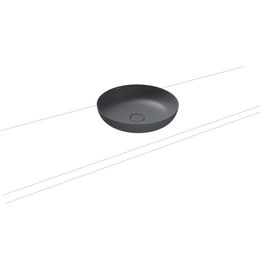 Kaldewei Miena Waschtisch-Schale 909306003665 3180, &Oslash; 45 cm, cool grey 70, Perl-Effekt, ohne &Uuml;berlauf, ohne Hahnloch, Schallschutz