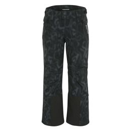 Skihose Chiemsee, Mädchen, Gr. 122/128, Normalgrößen, schwarz, dunkelgrau, 100% Polyester, Hosen Skihose