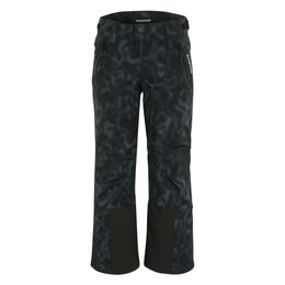 Skihose Chiemsee, M&auml;dchen, Gr. 134/140, Normalgr&ouml;&szlig;en, schwarz, dunkelgrau, 100% Polyester, Hosen Skihose