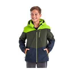 Skijacke Killtec "KSW 161 BYS SKI JCKT", Jungen, Gr. 128, gr&uuml;n (apfelgr&uuml;n), Obermaterial: 100% Polyester;Futter: 100% Polyester;F&uuml;llung: 100% Polyester, Jacken Skijacke, Wasserdichte, atmungsaktive Skijacke mit abnehmbarer Kapuze