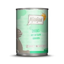 MjAMjAM Insekt mit saftigem H&uuml;hnchen Katzen-Nassfutter getreidefrei 6x400g