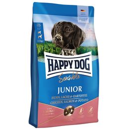Happy Dog Supreme Sensible Junior Huhn, Lachs & Kartoffel Hunde-Trockenfutter glutenfreie Rezeptur 4kg