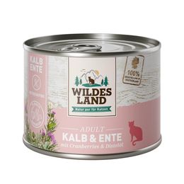 6x200 g Wildes Land Kalb und Ente mit Cranberries