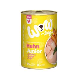 WOW! Dog Huhn Junior Hunde-Nassfutter getreidefrei 6x400g