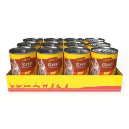 JosiCat Beef in Jelly Katzen-Nassfutter getreidefrei 12x400g