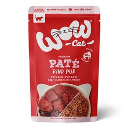 WOW Cat Adult Rind Pur Katzen-Nassfutter getreidefrei 12x125g