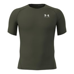 Under Armour T-Shirt HeatGear® Marine OD Green/White (Größe: S)