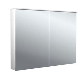 Emco flat 2 Design Aufputz-Lichtspiegelschrank 979706404 1000x711mm, LED, mit Lichtsegel, 2-t&uuml;rig, Aluminium