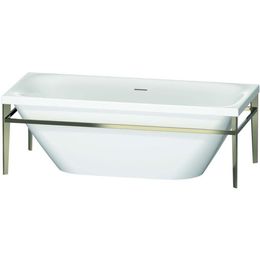 Duravit XViu Rechteck-Badewanne 700443000B10000 180 x 80 x 46 cm, freistehend, wei&szlig;, Metallgestell champagner matt