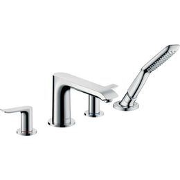 Hansgrohe Metris Wannen Armatur 31442000 4 Loch Wannenrand Armatur, chrom