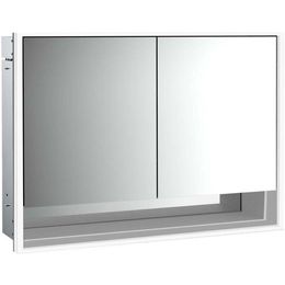 Emco Loft Unterputz-Lichtspiegelschrank 979805213 1000x733mm, mit Unterfach, LED, 2-t&uuml;rig, aluminium/Spiegel