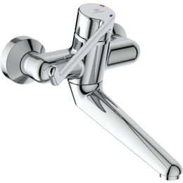 Ideal Standard CeraPlus Wand-Waschtischsicherheitsarmatur B8317AA Bedienhebel 230 mm, Ausladung 258 mm, nicht absperrbar, verchromt