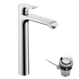 Hansgrohe Metris 260 Waschtisch Armatur 31082000 chrom, f&uuml;r Waschsch&uuml;sseln, mit Ablaufgarnitur