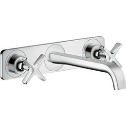 Hansgrohe Axor Citterio E Fertigmontageset 36115000 Unterputz-3-Loch-Waschtischarmatur, Platte, chrom