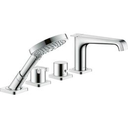 Hansgrohe Axor Citterio E Fertigmontageset 36410000 4-Loch-Fliesenrandarmatur, mit Thermostat, chrom