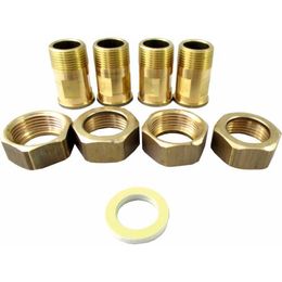 Wolf Anschlusset Fittings 2071984 Schraubanschluss (Ms AG) R 1 bis 120 kW, f&uuml;r Plattenw&auml;rmetauscher