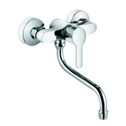Kludi Logo Neo K&uuml;chenarmatur 379240575 Wandarmatur, chrom, schwenkbarer Auslauf
