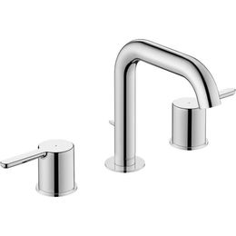 Duravit C.1 3-Loch Waschtischarmatur C11060005010 chrom, mit Ablaufgarnitur, Ausladung 140mm