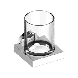 KEUCO Edition 90 Glashalter 19050019000 komplett mit Echtkristall-Glas, verchromt