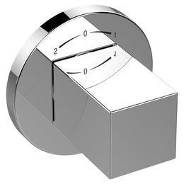 KEUCO Edition 90 3-Wegeumstellung 59049010001 Unterputz Montage, Griff eckig, Rosette rund, verchromt