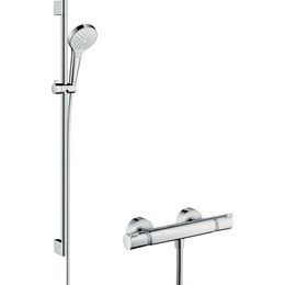 Hansgrohe Croma Select S Combi Brausenset 27014400 weiss-chrom, 90 cm Shower Set