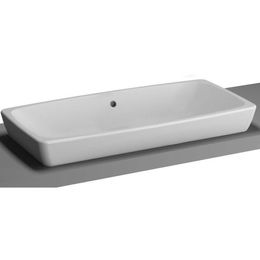 Vitra Bad Metropole Aufsatzwaschtisch 5669B0030673 80x40cm, weiss, R&uuml;ckwand glasiert