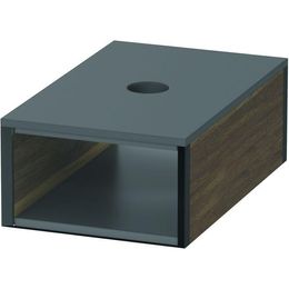 Duravit XSquare Box XS994807777 mit Deckel, f&uuml;r Spiegelschrank, 10x16cm, Nussbaum massiv