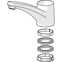 Hansa Schwenkauslauf Sp&uuml;ltisch Mix ab 2004 59912711 chr