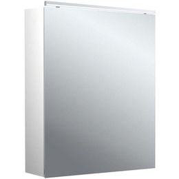 Emco pure 2 Classic Aufputz-Lichtspiegelschrank 979705501 600x729mm, mit LED-Aufsatzleuchte, 1-t&uuml;rig, Aluminium
