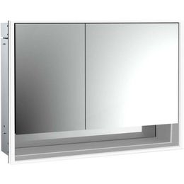 Emco Loft Unterputz-Lichtspiegelschrank 979805215 1000x733mm, Unterfach, LED 2-t&uuml;rig breite T&uuml;r rechts, aluminium/Spiegel