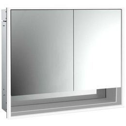 Emco Loft Unterputz-Lichtspiegelschrank 979805211 800x733mm, Unterfach LED 2-t&uuml;rig, breite T&uuml;r links, aluminium/Spiegel