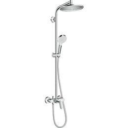 Hansgrohe Crometta S 240 Showerpipe 27269000 chrom, 1jet, &Oslash; 24 cm, mit Einhebelmischer