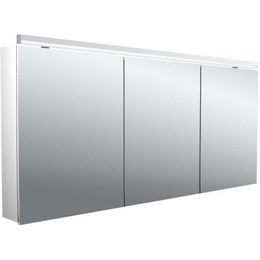 Emco pure 2 Classic Aufputz-Lichtspiegelschrank 979705507 1600x729mm, mit LED-Aufsatzleuchte, 3-t&uuml;rig, Aluminium