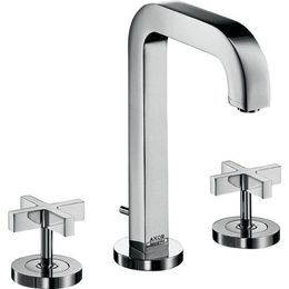 Hansgrohe Axor Citterio 170 3-Loch-Waschtischarmatur 39133000 mit Ausladung 140mm, Zugstangen-Ablaufgarnitur, chrom