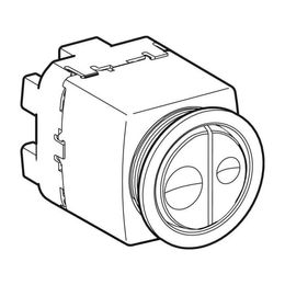 Geberit Dr&uuml;cker zu WC-Strg. mit pneumatischer 241413211 Sp&uuml;lausl. 2-Mengen-Sp. glanzverchromt