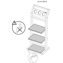 Hoesch Stummer Diener 89219 Teakholz, 40x30,5x105,7cm
